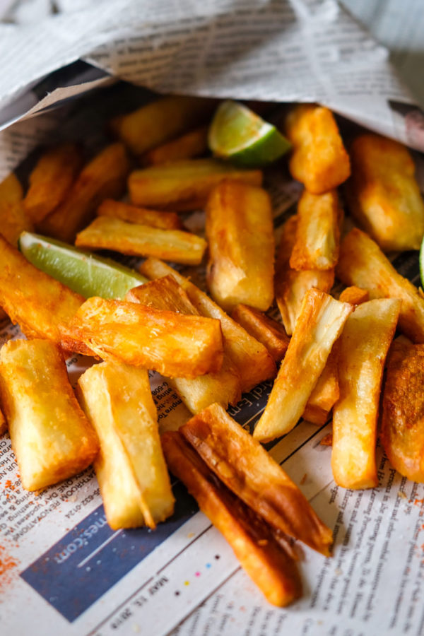 Mogo (Cassava) Chips with Chili & Lime ⋆ Sweet & Masālā