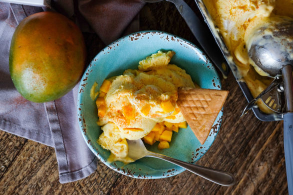 Keri nu Ras (Mango) Chili No Churn Ice Cream ⋆ Sweet & Masālā